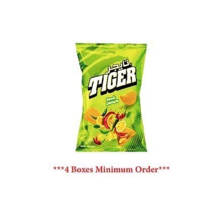 Tiger Chips Chili and Lemon (24*90g) - Yafa International Inc.